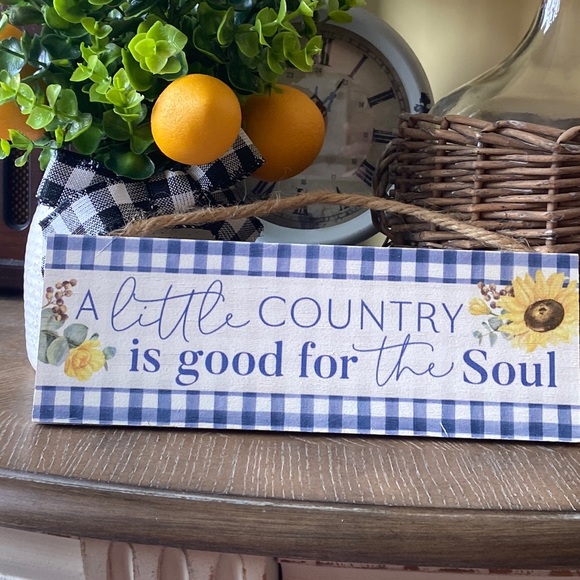 Wall Decor | Modern Farmhouse Buffalo Check Plaid Sunflower Whitewashed ...